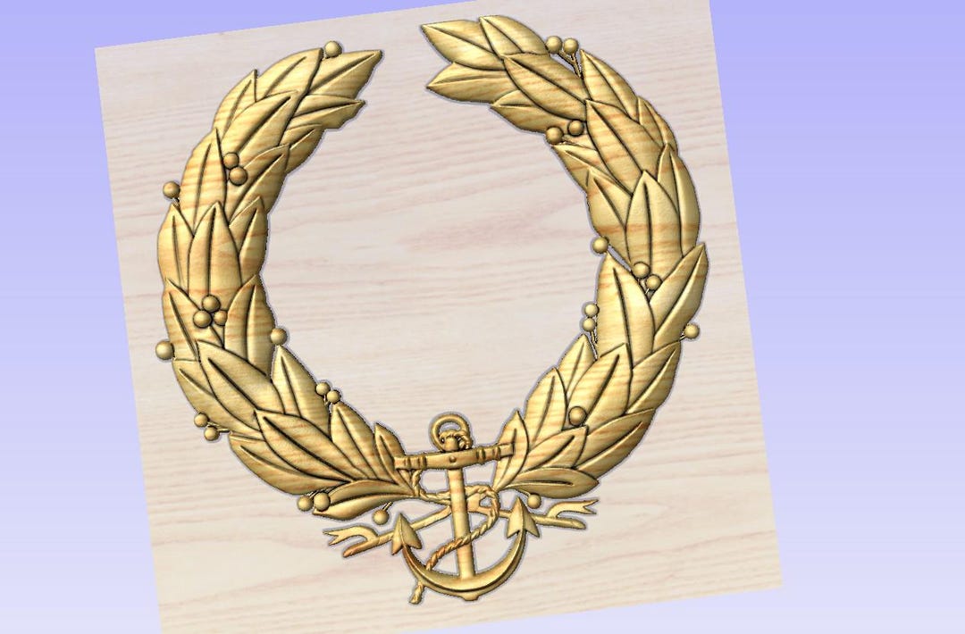 Royal Marine Crest: Laurel and Anchor - 3D Printing STL File - Etsy