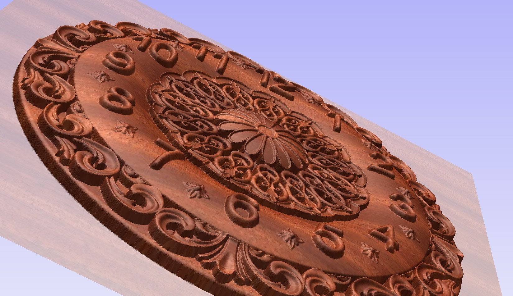 Clock Face 01 for Cnc, 3d STL Model, Cnc Router Engraver, Artcam ...