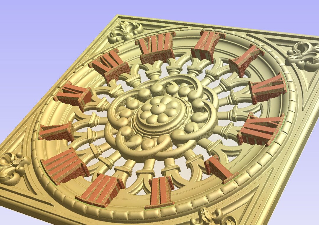 Clock Face 02 - Gothic Window for Cnc, 3d STL Model, Cnc Router ...