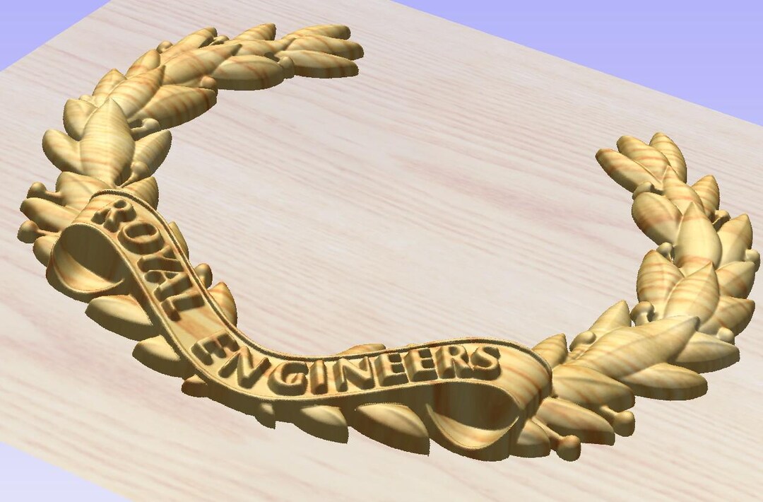 Royal Engineers Laurel - Elements of Royal Crests STL File Download 3D ...