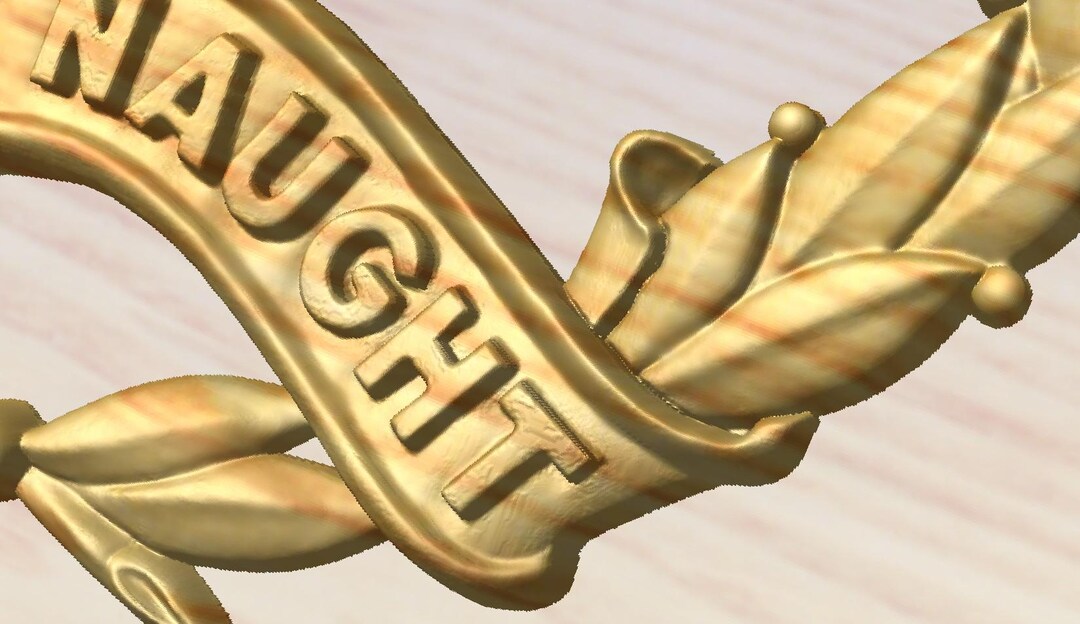 Royal Crest Laurel 3D STL File: CNC Carving, 3D Printing - Etsy