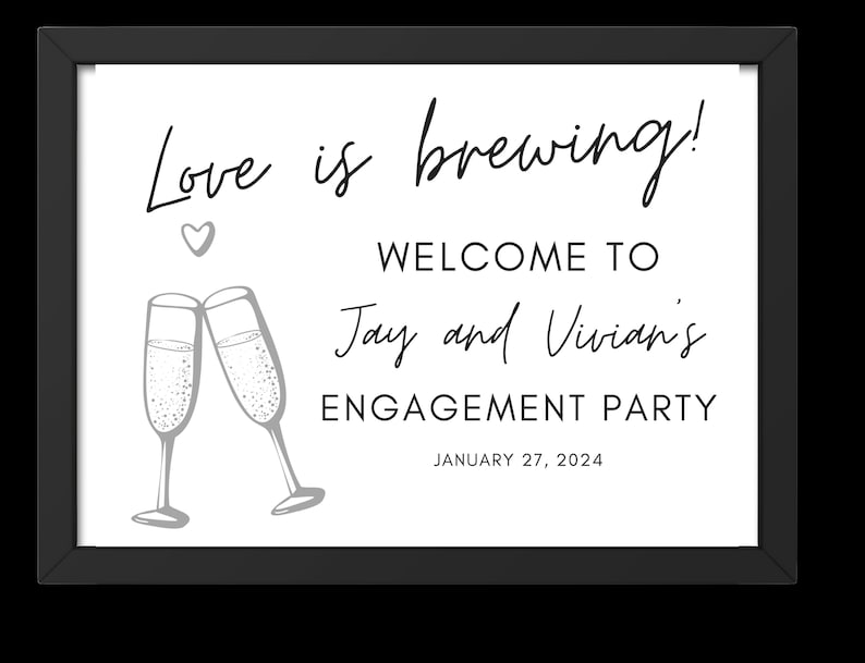 Minimalist Welcome Sign Engagement Welcome Sign Template Download ...