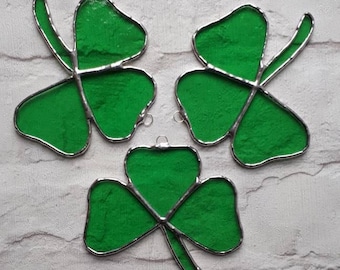 Shamrock Stained Glass Suncatcher, Irish Decor, St. Patrick's Day ...