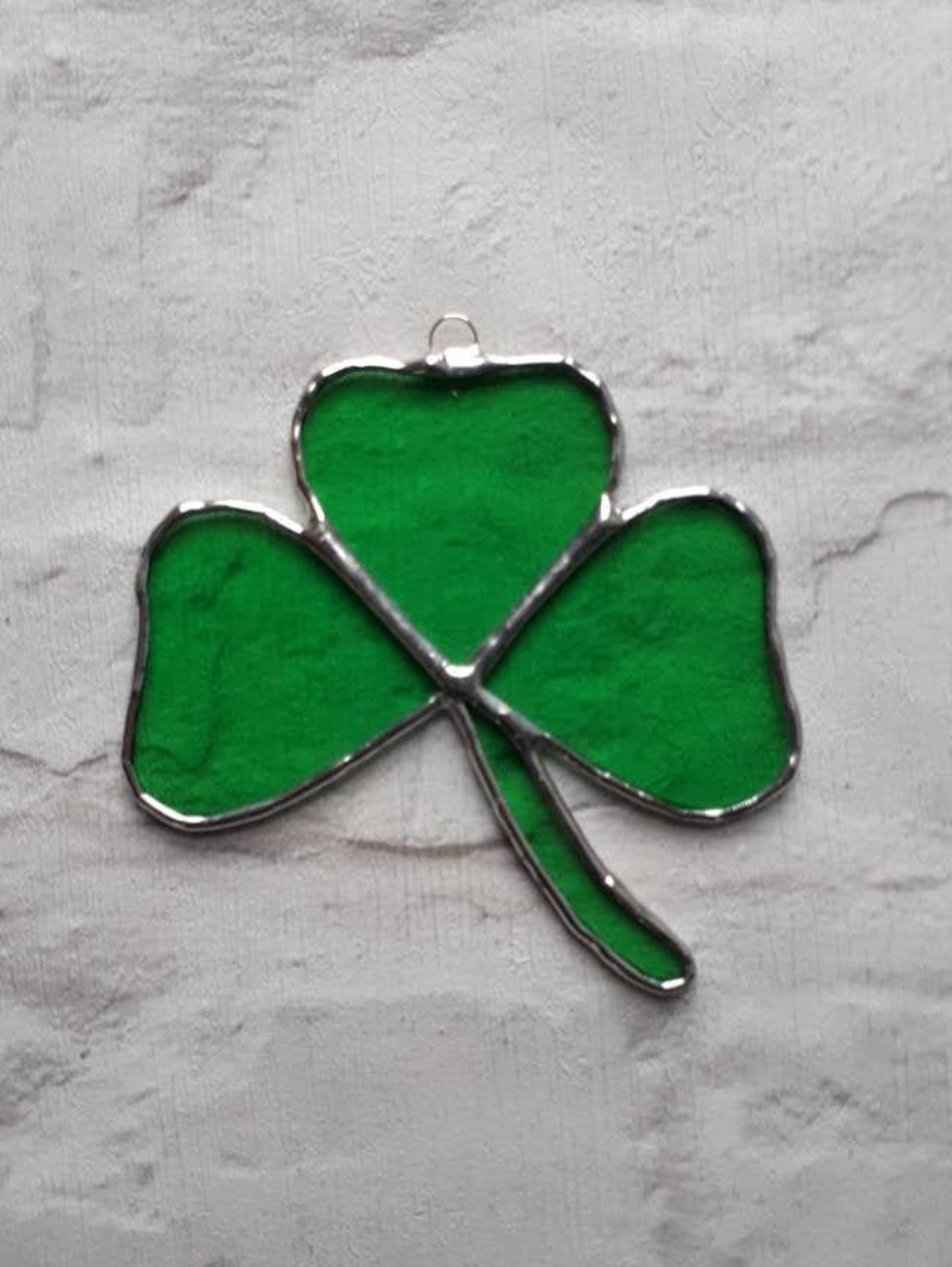 Stained Glass Shamrock Suncatcher Irish Gift St - Etsy