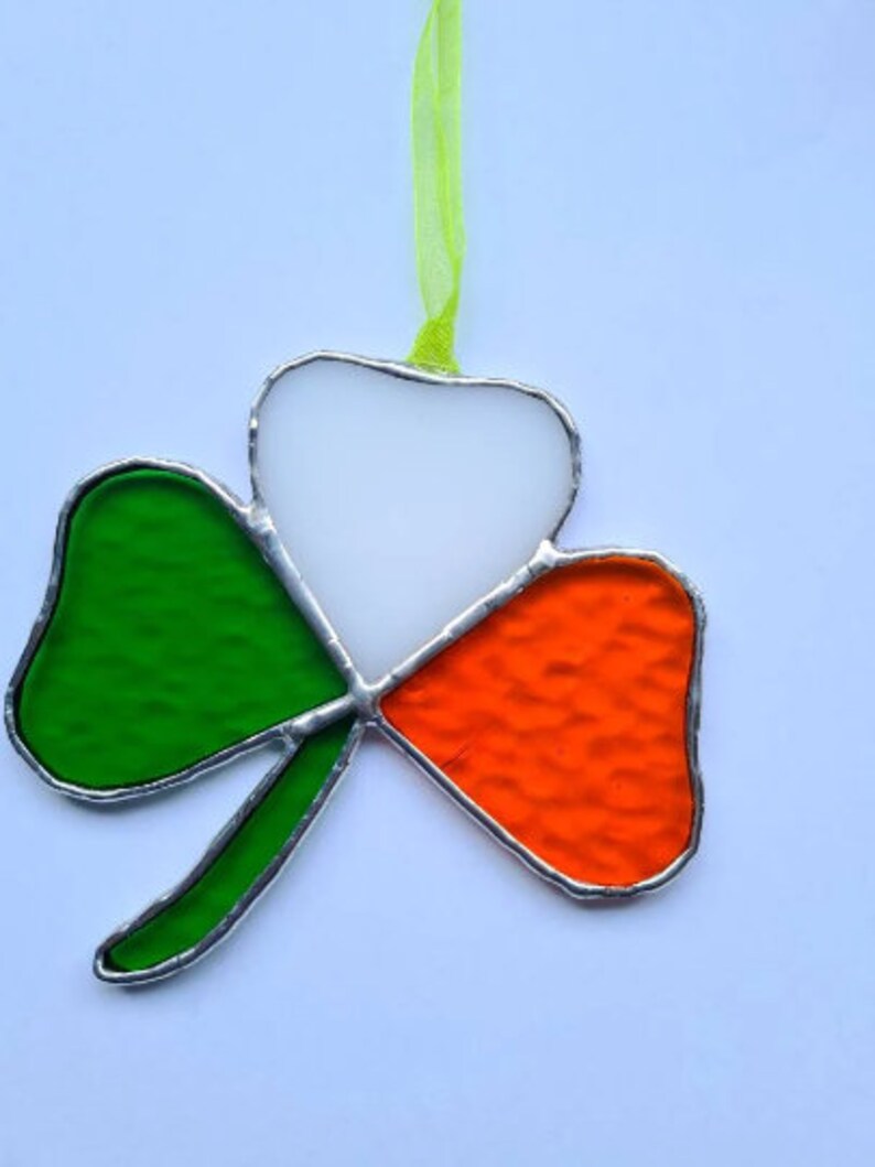 Stained Glass Shamrock Suncatcher, Irish Gift, St Patrick's Day - Etsy
