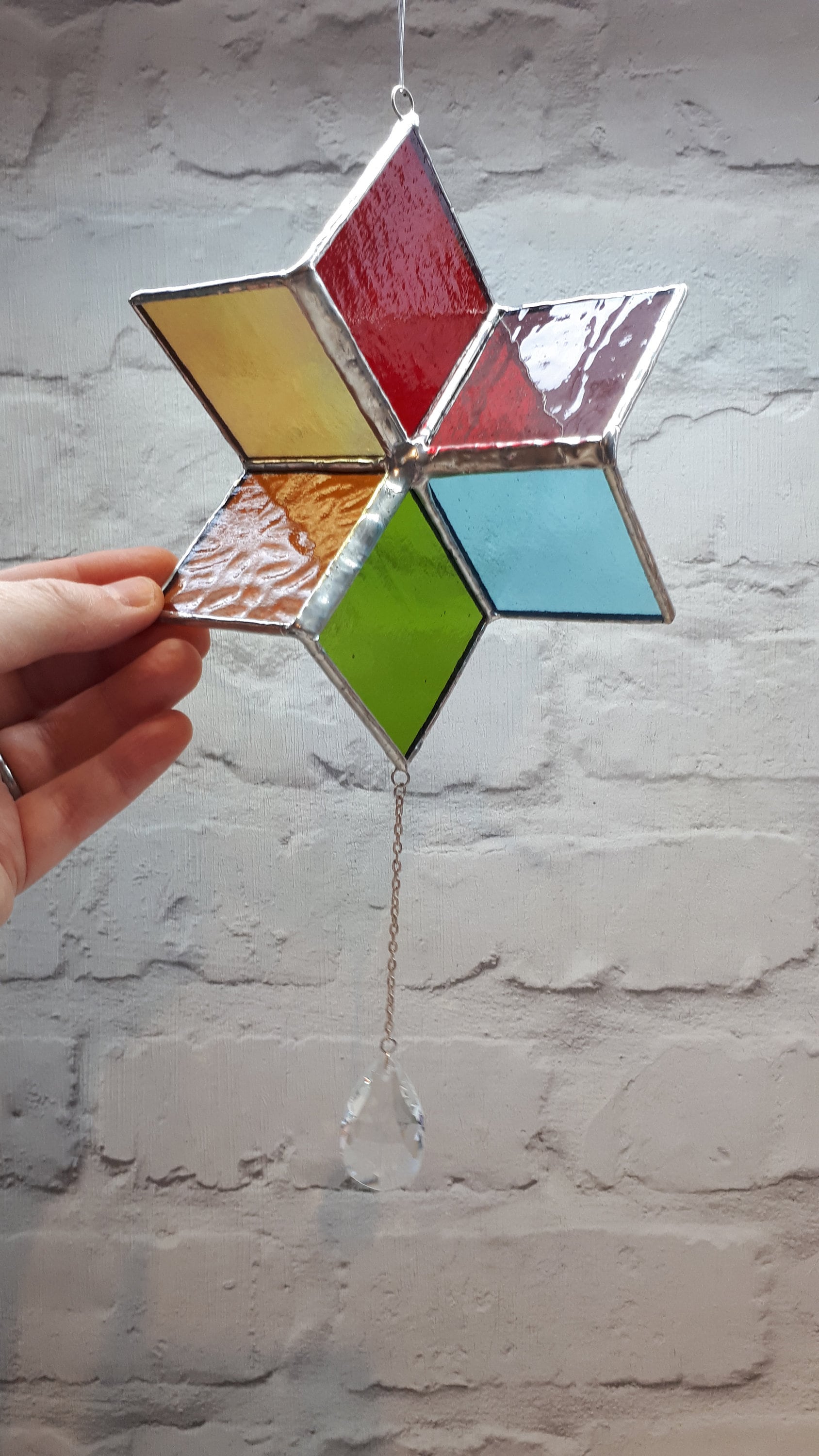 Suncatchers Mosaic Stained glass spinner Stained Glass Large Spinner 3D ...