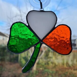 Stained Glass Shamrock Suncatcher, Irish Gift, St Patrick's Day - Etsy