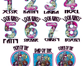 Monster High Iron On | Etsy