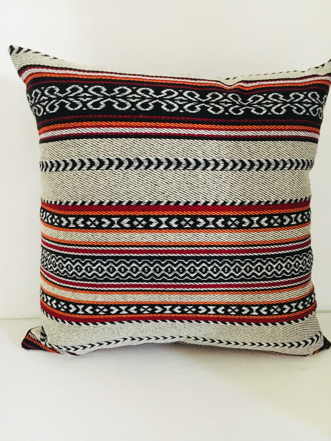 Tribal Cushion Covers-al Sadu Fabric-light Grey Cushions-bohemian ...