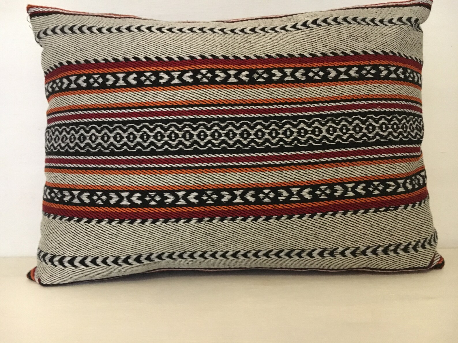 Tribal Cushion Covers-al Sadu Fabric-light Grey Cushions-bohemian ...