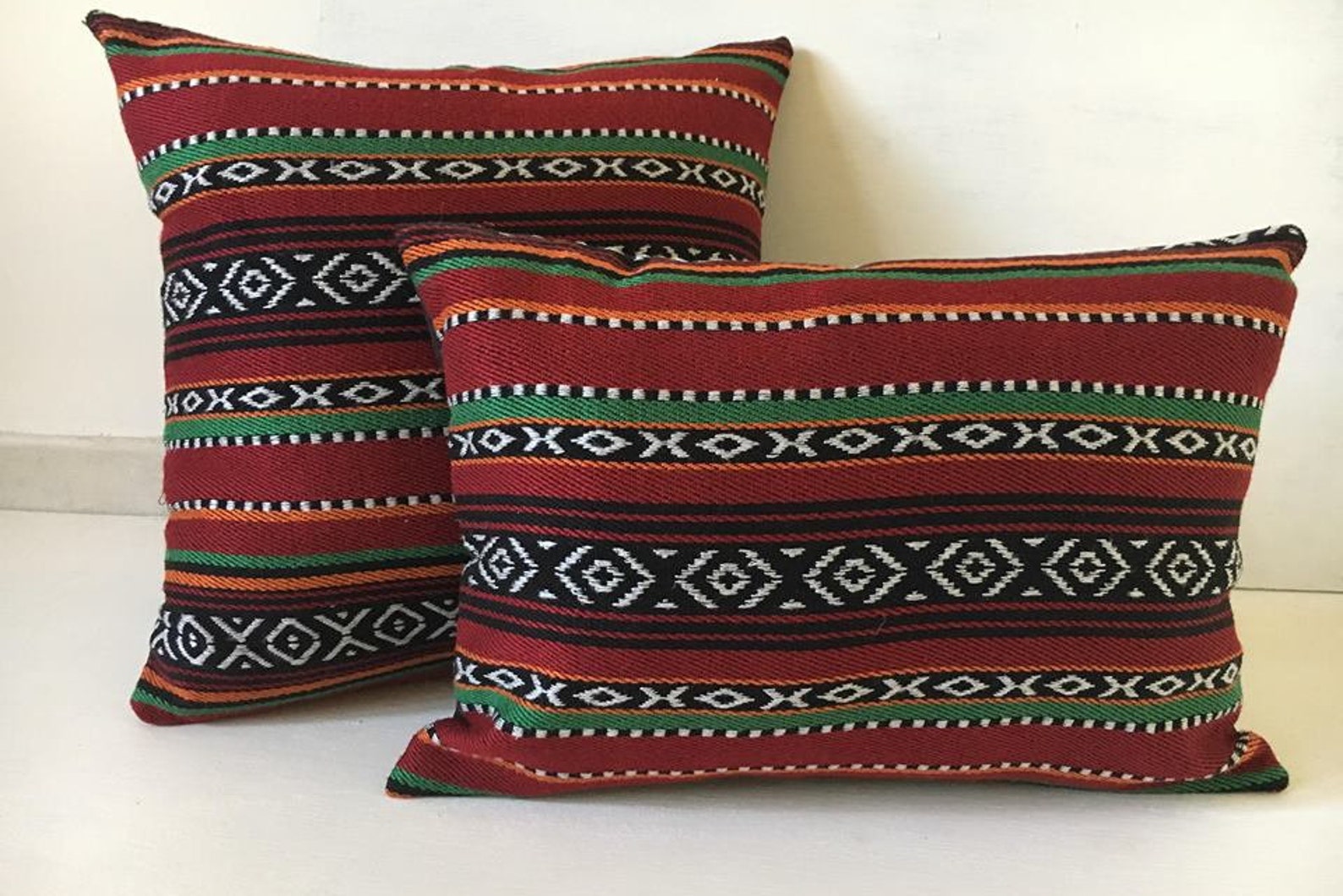 Sadu Tribal Cushion Covers-bohemian Cushion Covers- Al Sadu Fabric ...