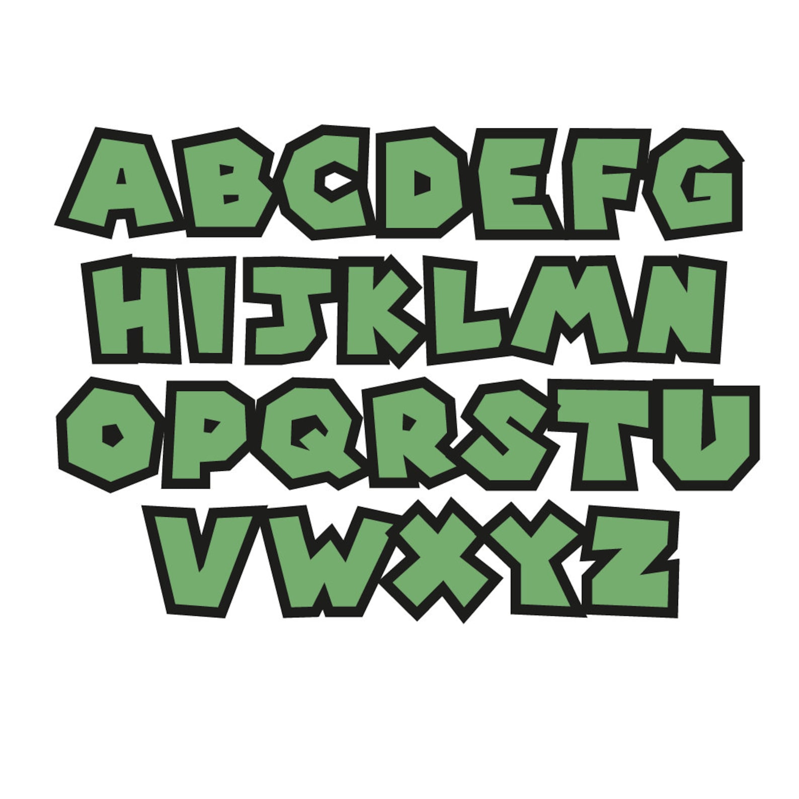 Mario Time Font Mario Bros Inspired Alphabet & Numbers - Etsy