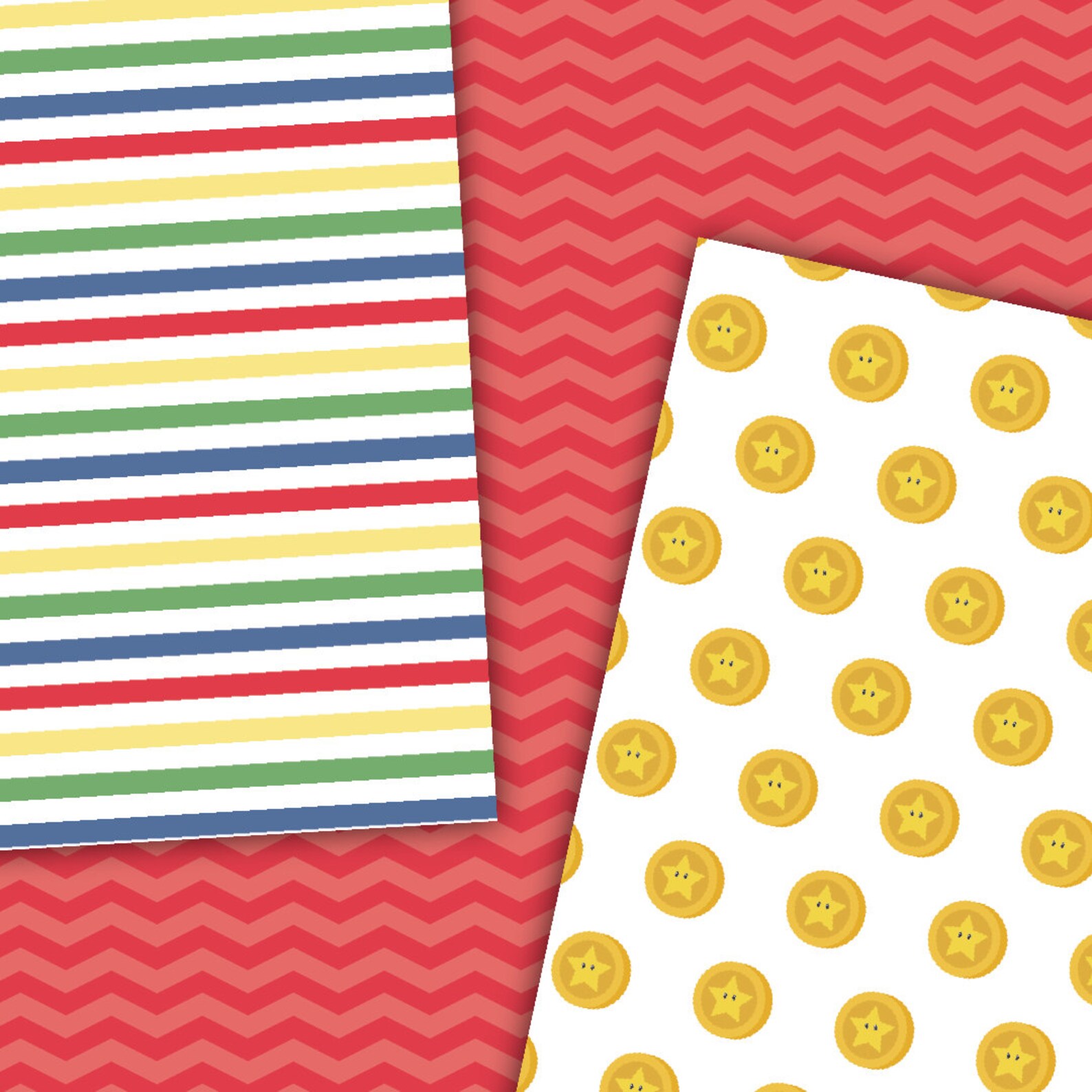 Mario Time Digital Papers Mario Bros Inspired Free Cliparts Scrapbook ...