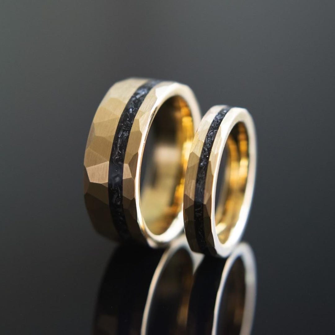 Couples Gold Wedding Bands- His and Hers Gold Wedding Rings- Promise ...