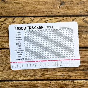 MINI Monthly Mood Tracker - Etsy