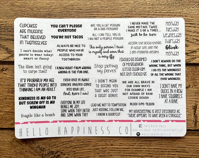 Boss Bh Quotes Printable Planner Quote Stickers Downloadable Quote ...