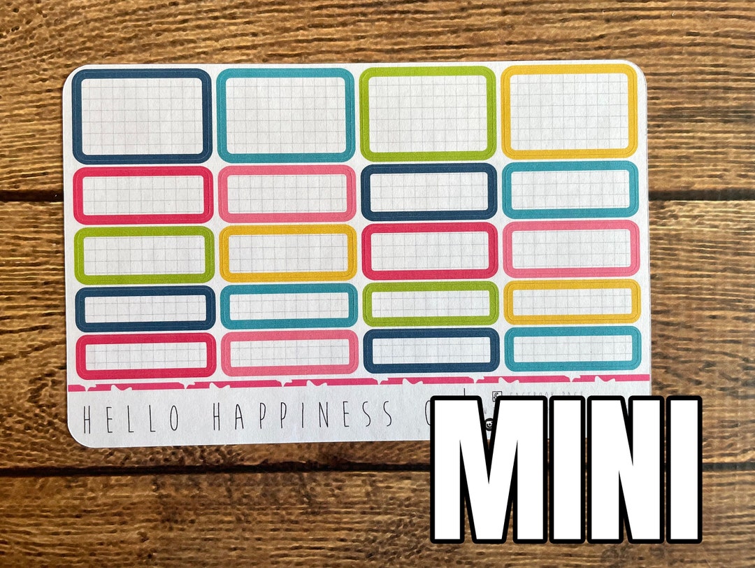 MINI Grid Boxes Rounded Corners 1.3in Box Width Many Color Options ...