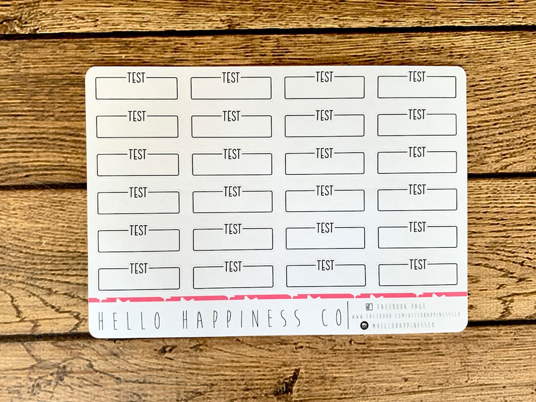 Test Project Task Boxes - College Planner Stickers - Multiple Sticker ...