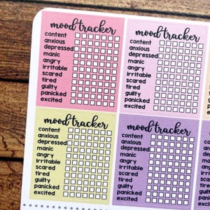 Mini Customizable Weekly Mood Trackers - Planner Stickers - 1.3 Inches ...