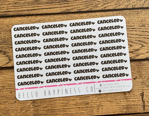 Canceled Planner Stickers | Etsy