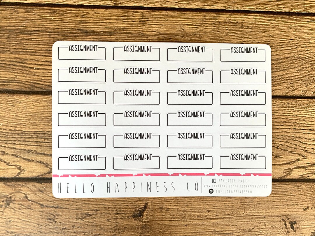 Assignment Task Boxes - College Planner Stickers - Multiple Sticker ...