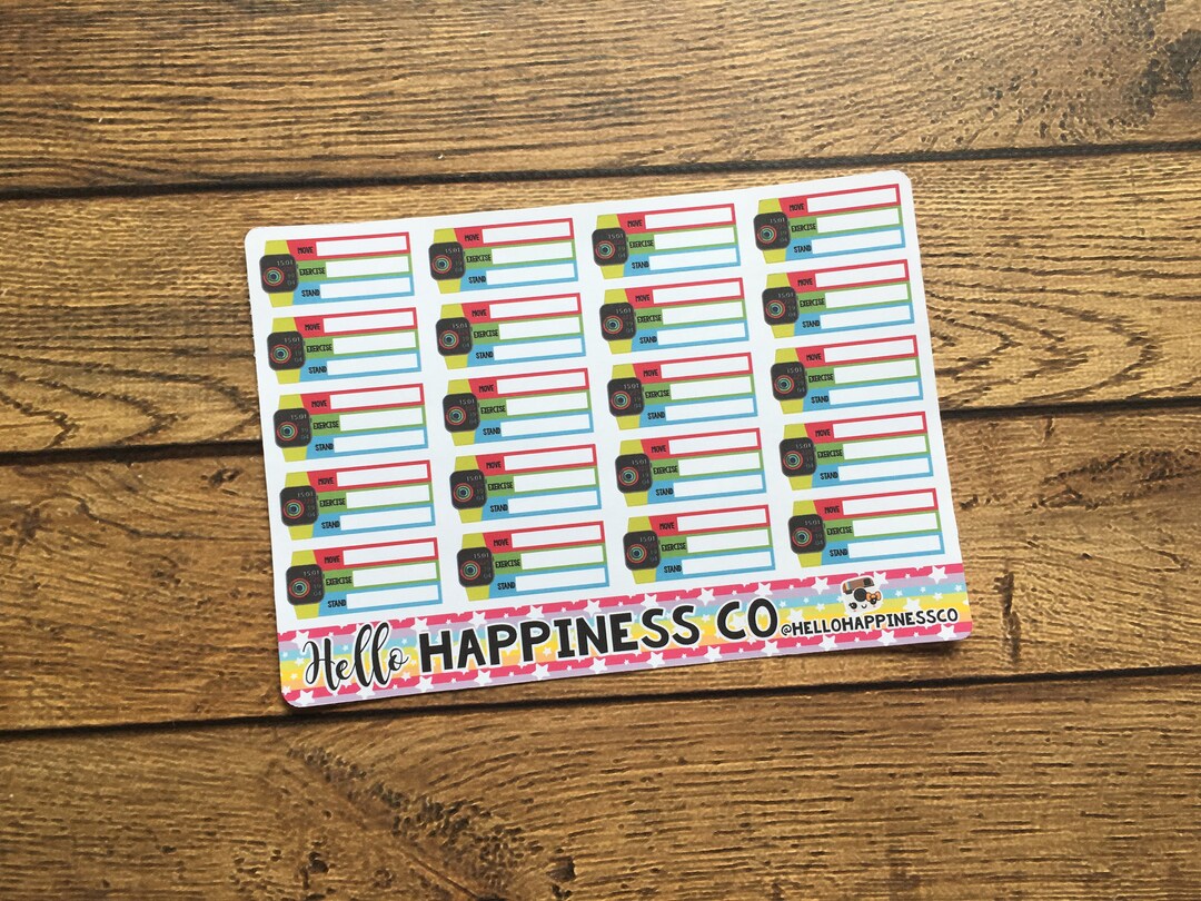 Activity Watch Tracking Planner Stickers - Etsy