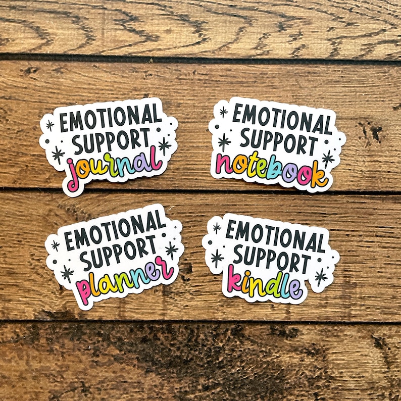 Emotional Support Die Cut Vinyl Sticker - Holographic & Glossy Overlay ...