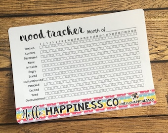 MINI Monthly Mood Tracker | Etsy