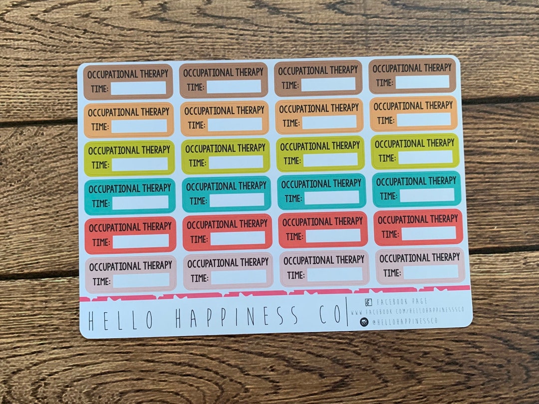 Occupational Therapy Planner Stickers - Many Color Options- Multiple ...