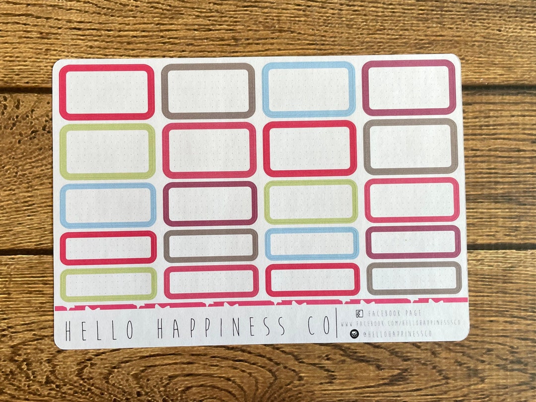 Dot Grid Boxes - Rounded Corners - Multiple Box Sizes - Planner ...