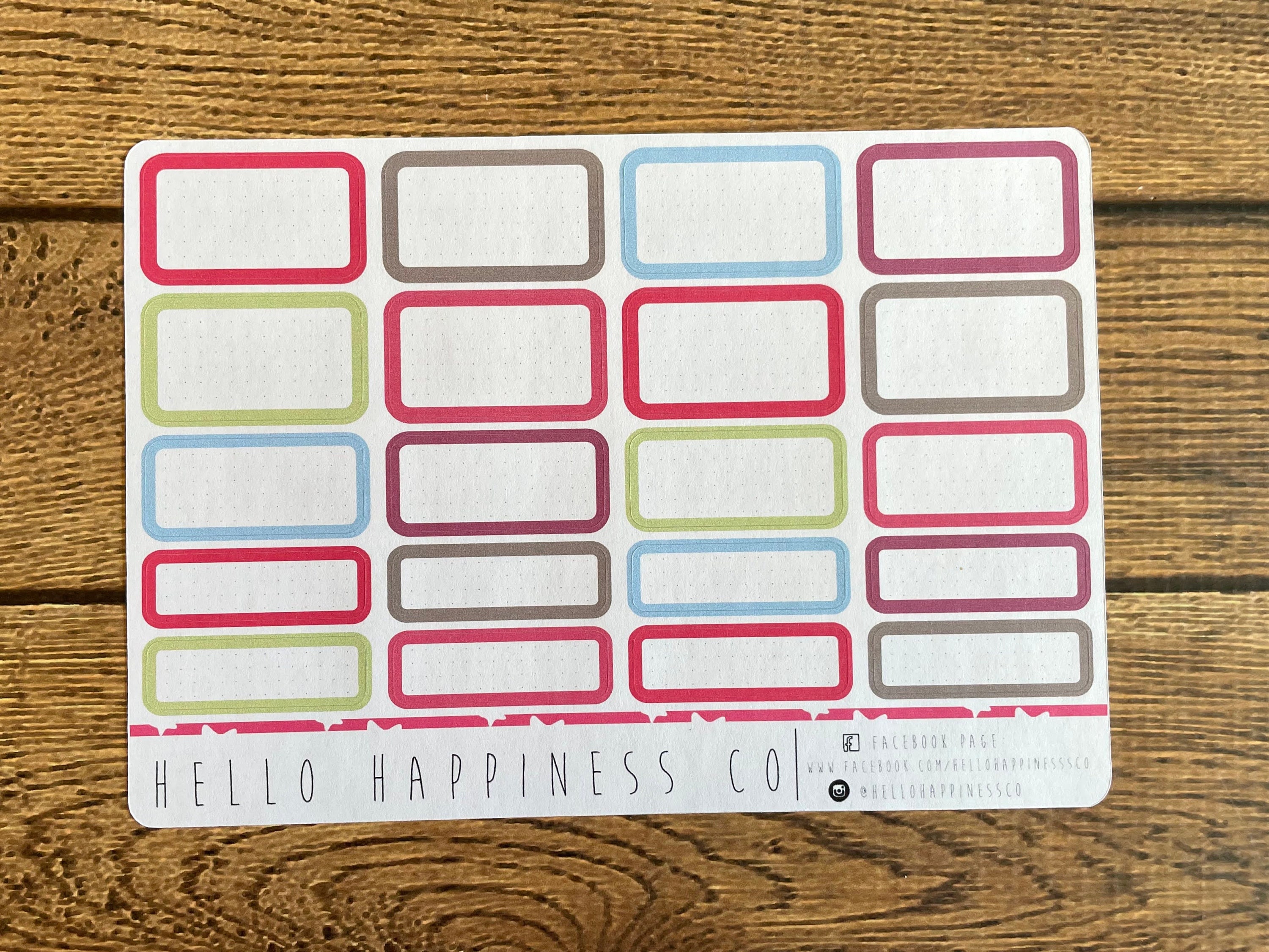 Dot Grid Boxes - Rounded Corners - Multiple Box Sizes - Planner ...