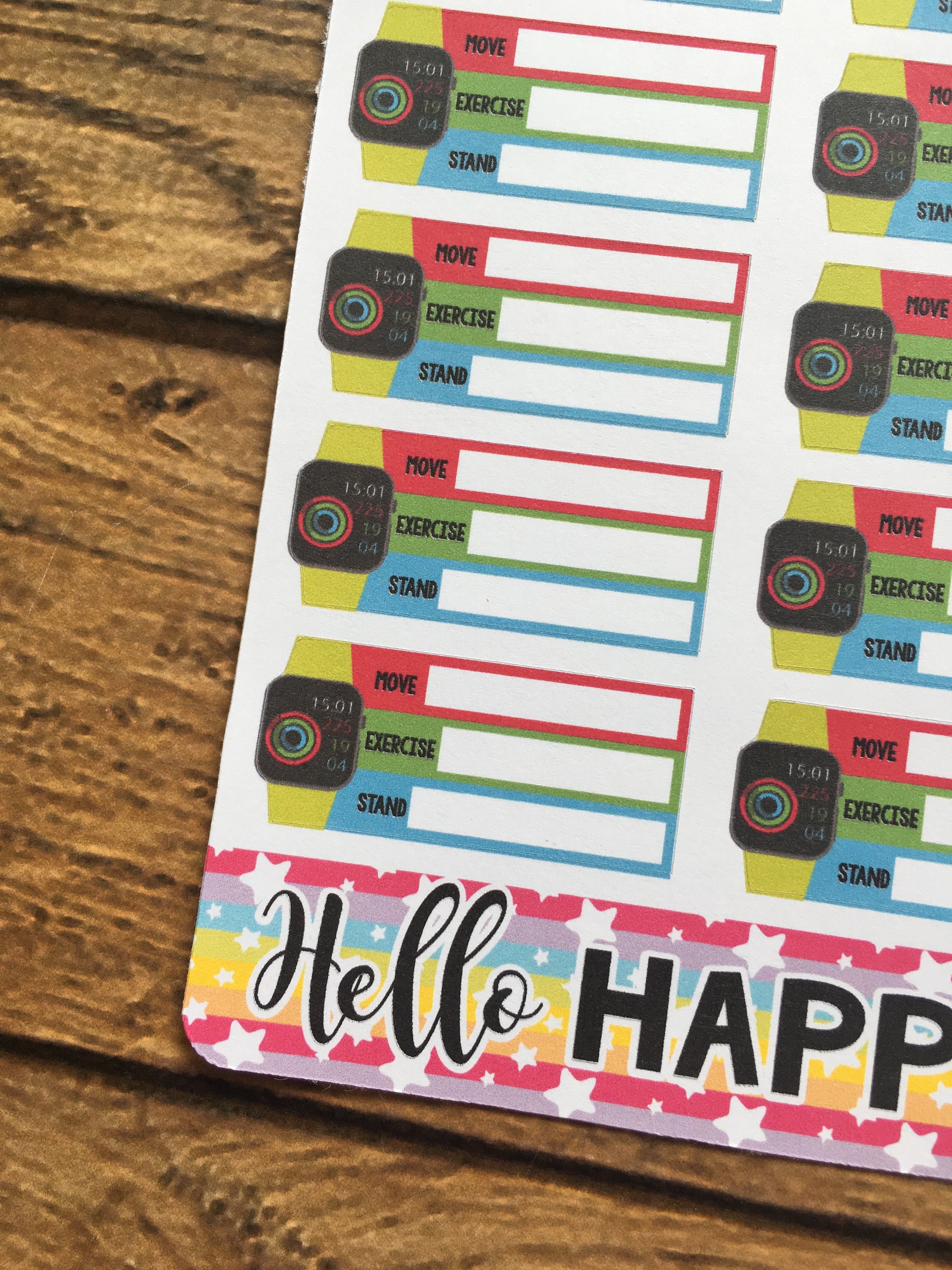 Activity Watch Tracking Planner Stickers - Etsy