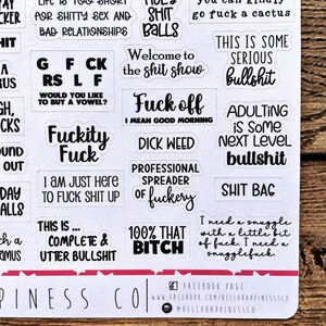 Swear Words and Insults II Quote Planner Stickers - Swear Words - Etsy