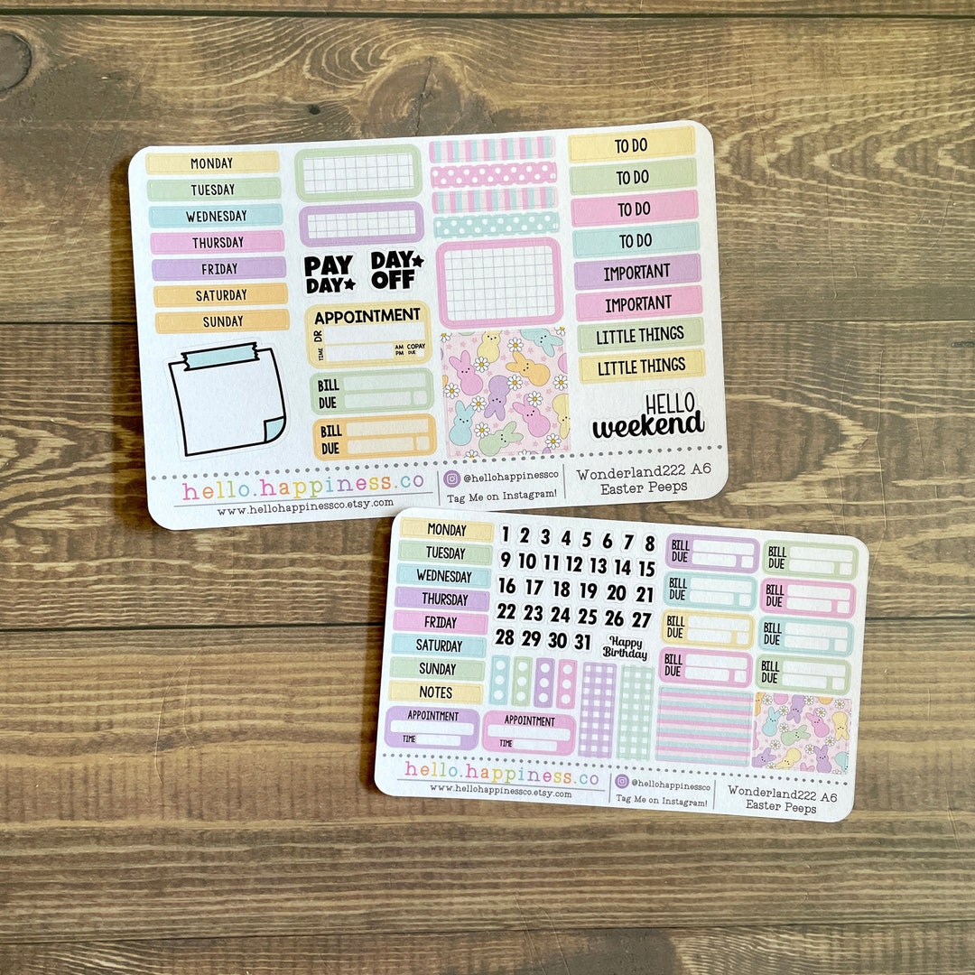 Wonderland222 A6 Monthly or Weekly Planner Kit - You Choose Your Kit ...