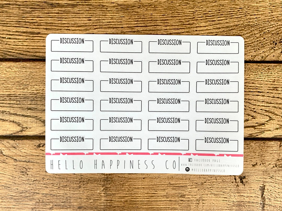Discussion Task Boxes - College Planner Stickers - Etsy