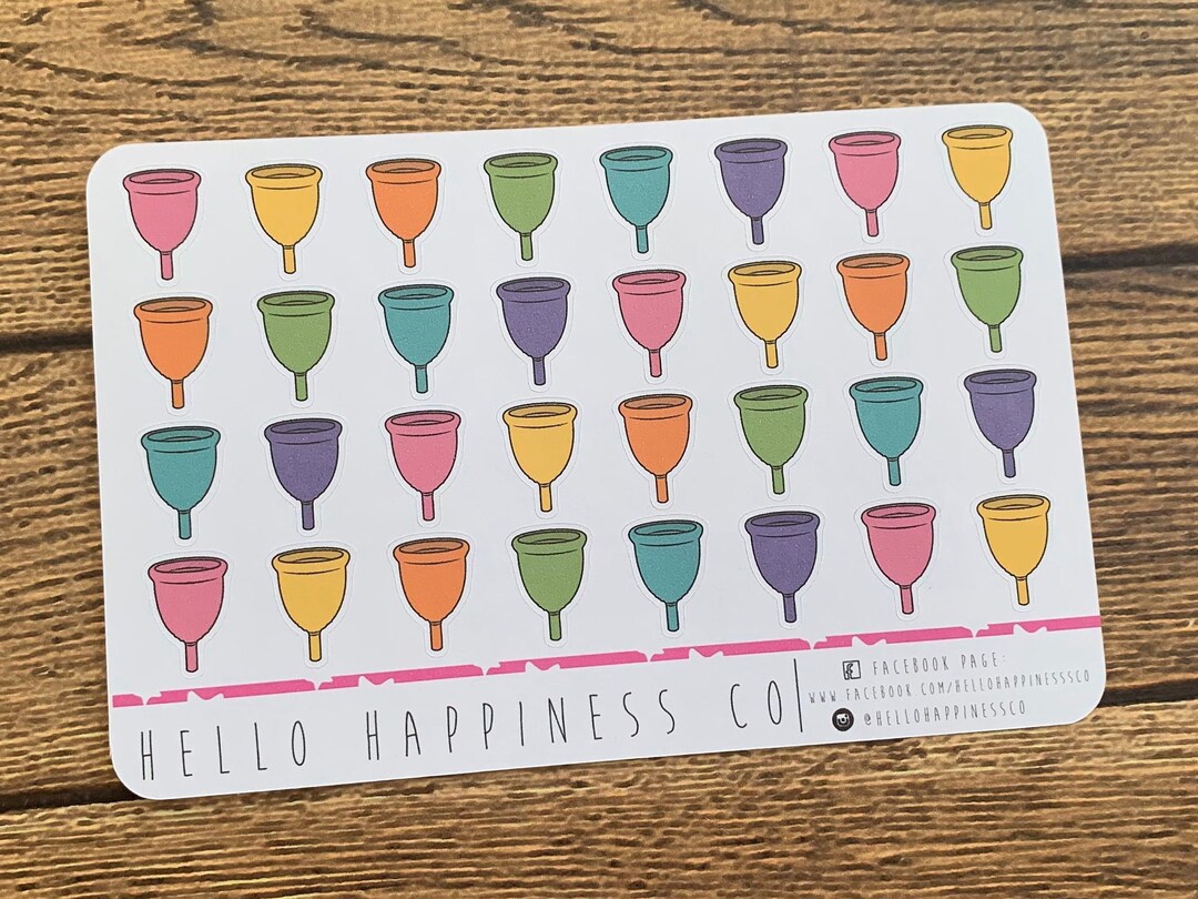 Doodle Menstrual Cups Planner Stickers - Etsy