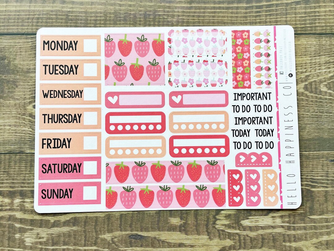 Printpression Weeks Weekly Kit Berry Bright - Etsy