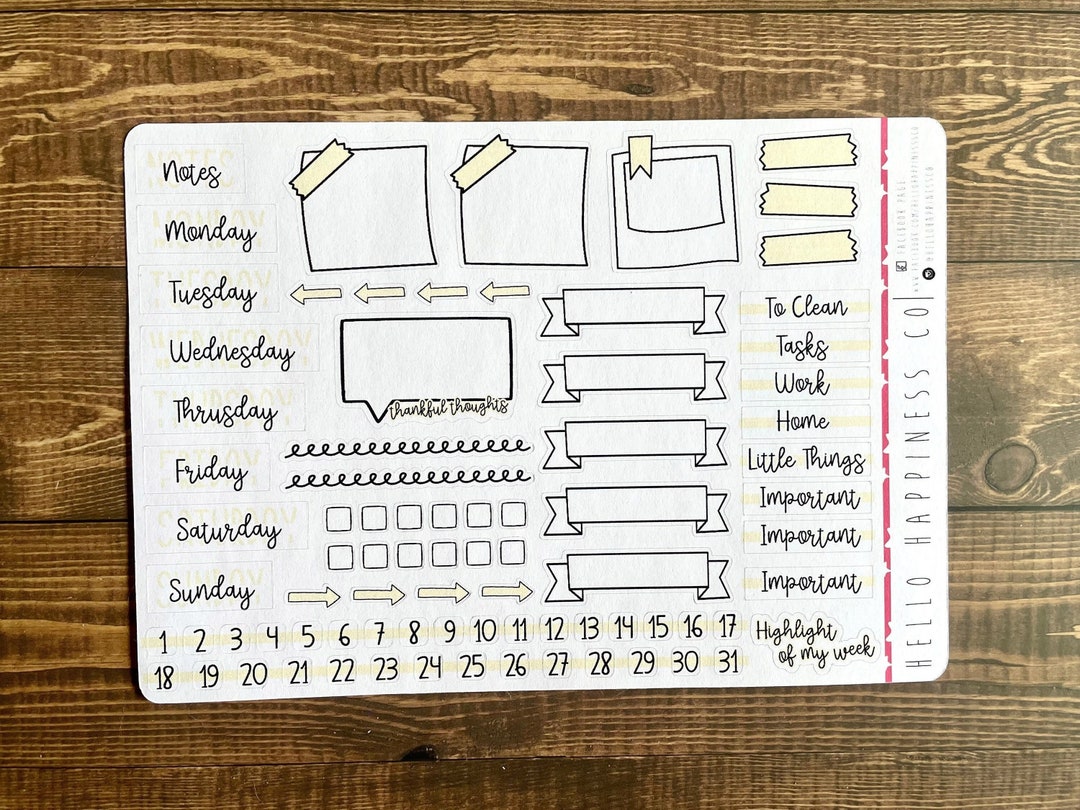 Bullet Journaling Kit - Yellow - Etsy