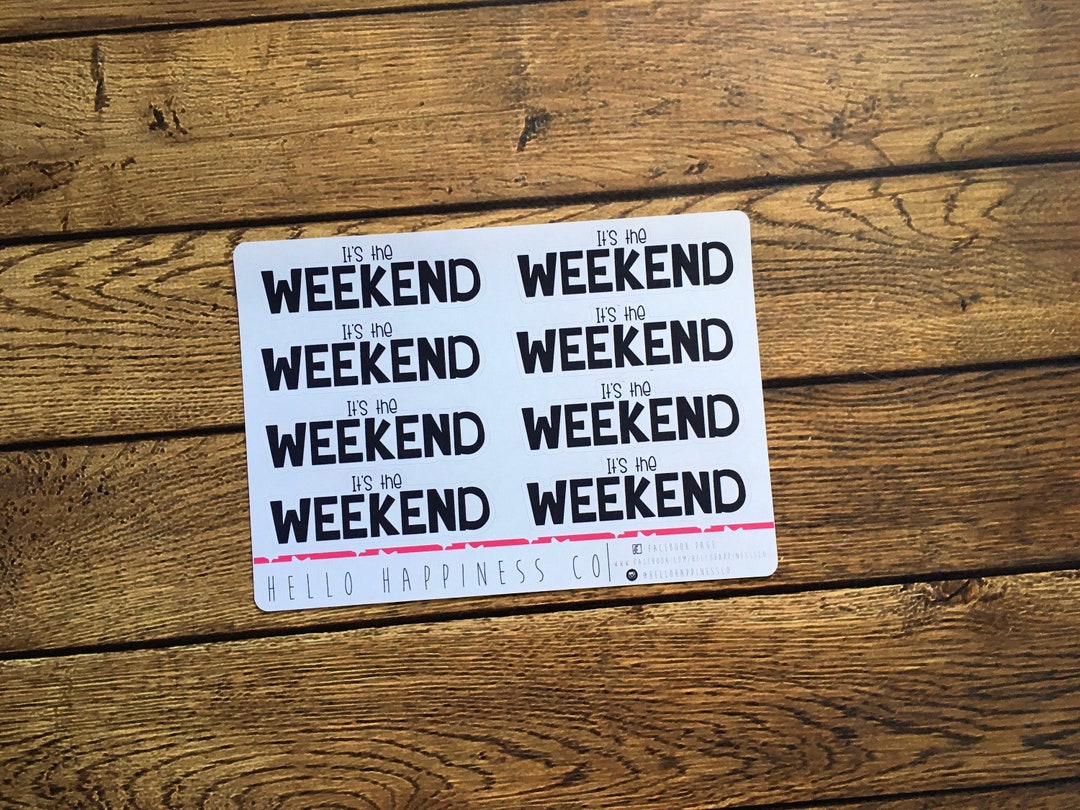It's the Weekend Typography Planner Stickers - Etsy