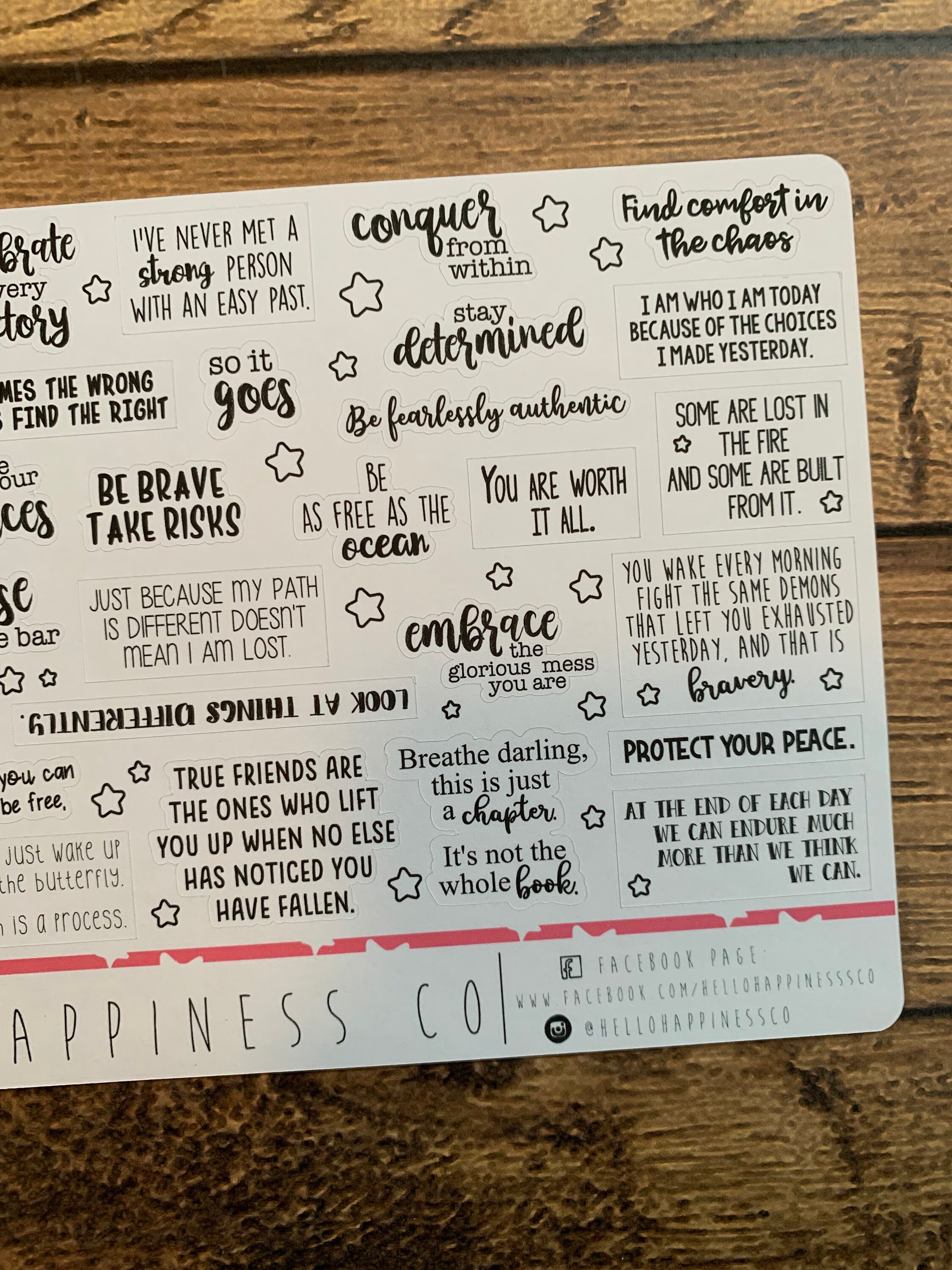 Inspirational Quote Planner Stickers - Etsy