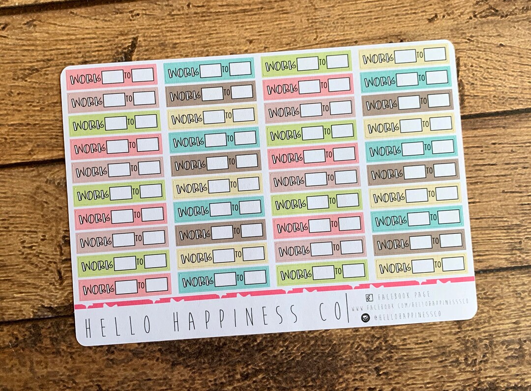 Doodle Work Planner Stickers - Stackable - Hand Lettered - Many Color ...