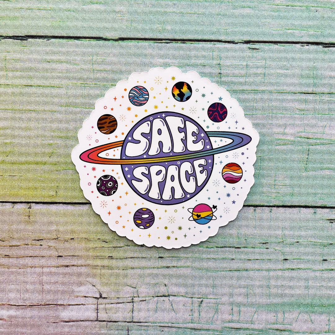 Safe Space Die Cut Vinyl Sticker - Holographic & Glossy Overlay Options ...
