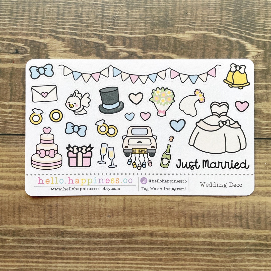 Wedding Doodles Deco Sheet - 3x5 Inch Sheet - Etsy