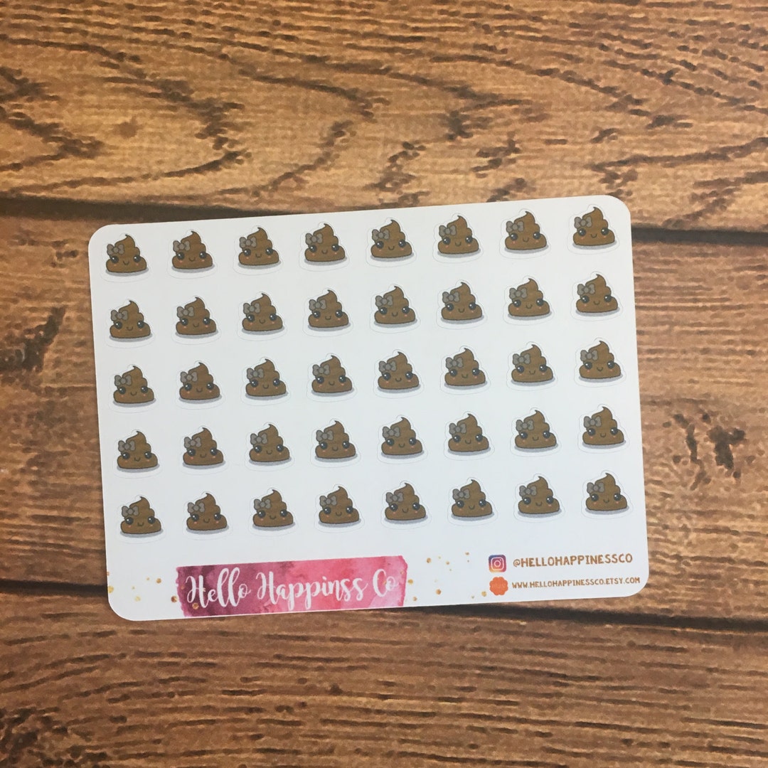 MINI Poop Stickers Planner Stickers - Etsy