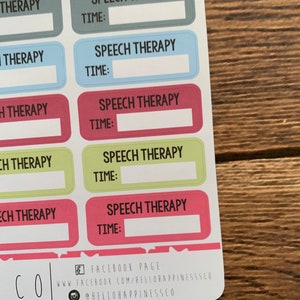 Speech Therapy Planner Stickers - Many Color Options- Multiple Sizes ...