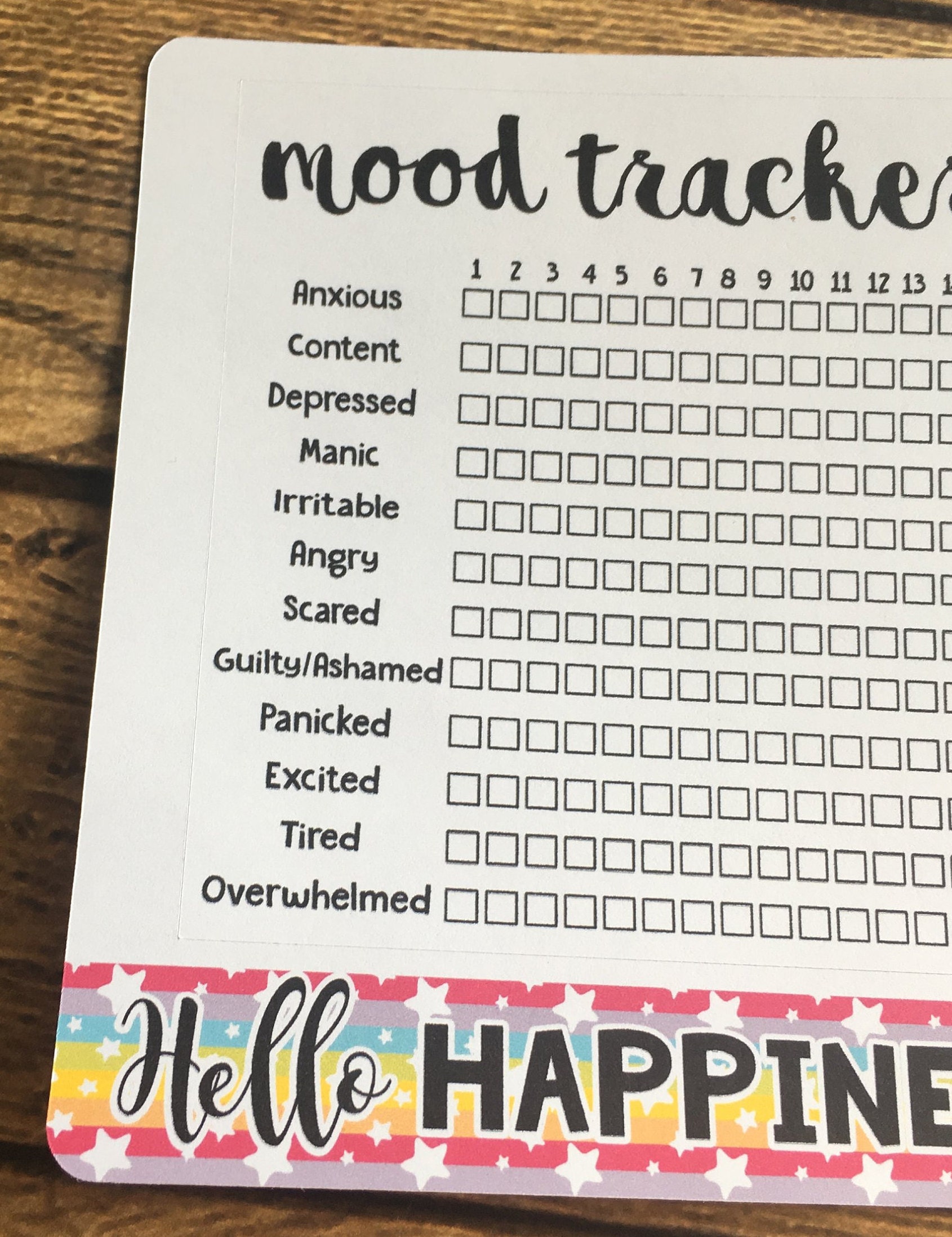Monthly Mood Tracker - Etsy