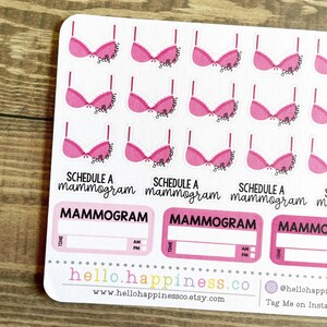 Self Breast Exam - Schedule Mammogram - Mammogram Appointment - Planner ...