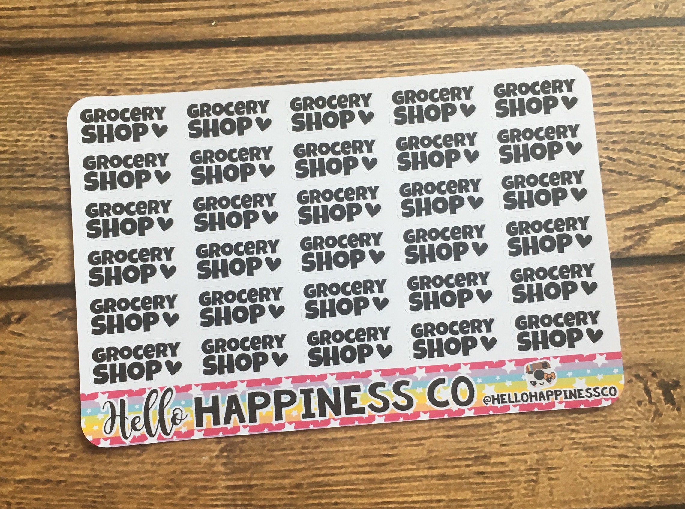 Grocery Shop Planner Stickers - Etsy UK