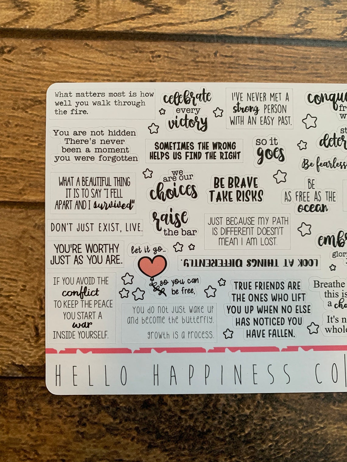 Inspirational Quote Planner Stickers - Etsy