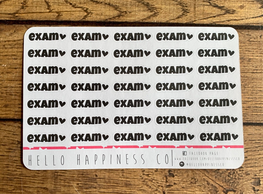Exam Chunky Typography Stickers - College Planner Stickers - Etsy